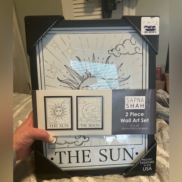 Art | Nwt Sapna Shah The Sun And The Moon Two Piece Wall Art Set | Poshmark